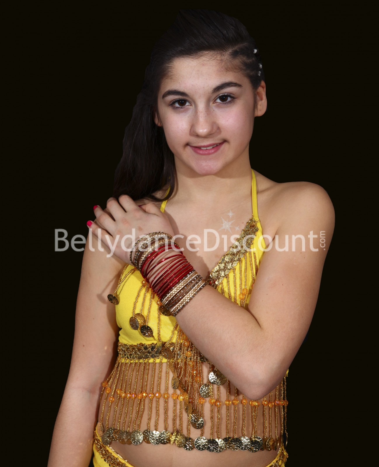 Lote De Brazaletes Rojo Para Niñas Ideal Para Danza Bollywood 7